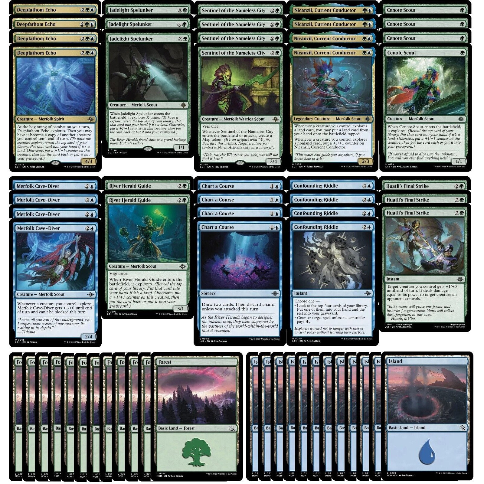 Elite Merfolk Deck - Simic - Green Blue - Very Powerful - 60 Card MTG ...