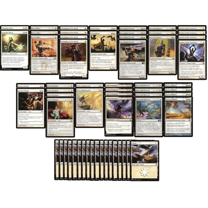 ELITE Mono White Creature Deck - Very Powerful - MTG - Ready to Play ...