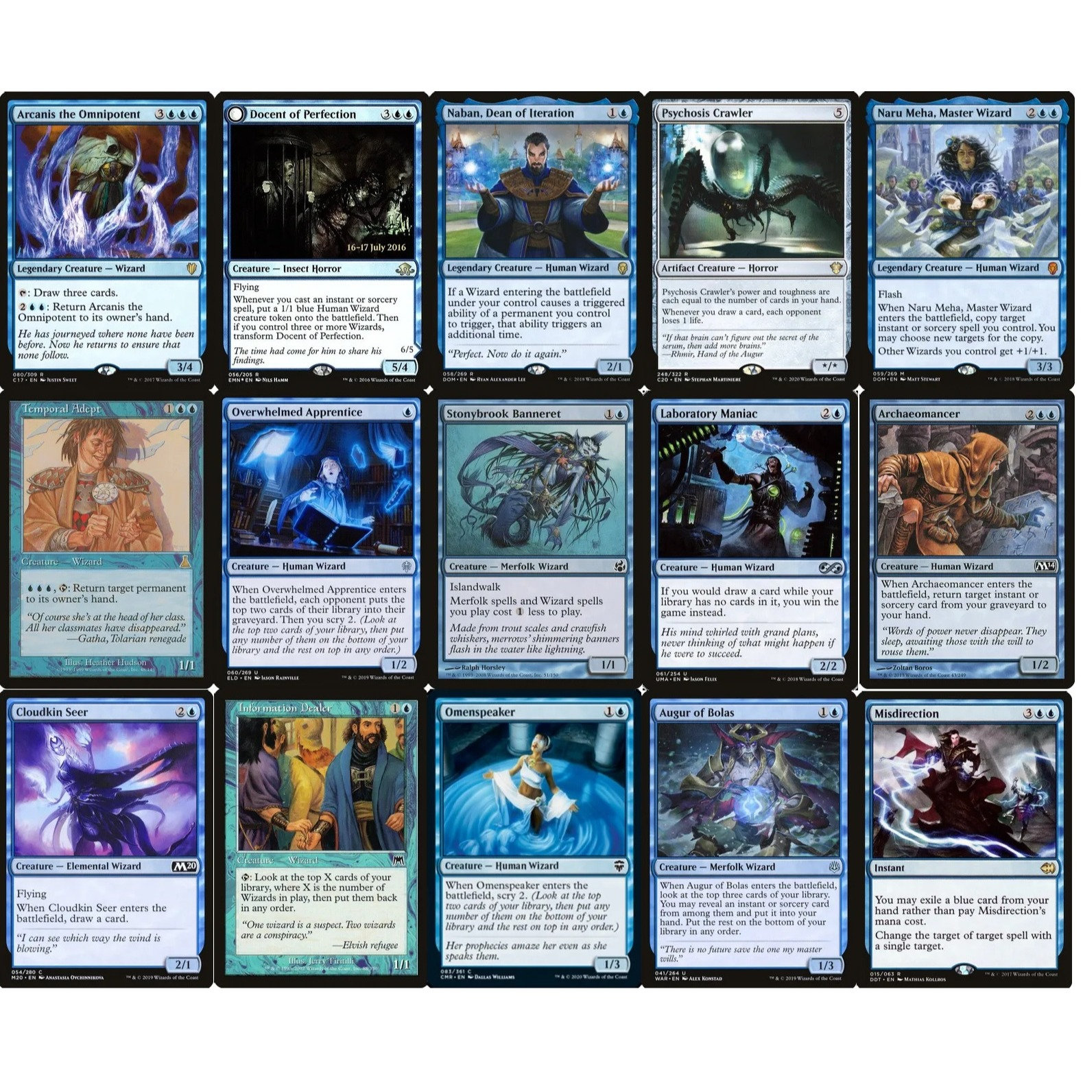 Commander Wizard Deck - EDH - Azami - Mono Blue -100 Card - MTG NM/M - Etsy