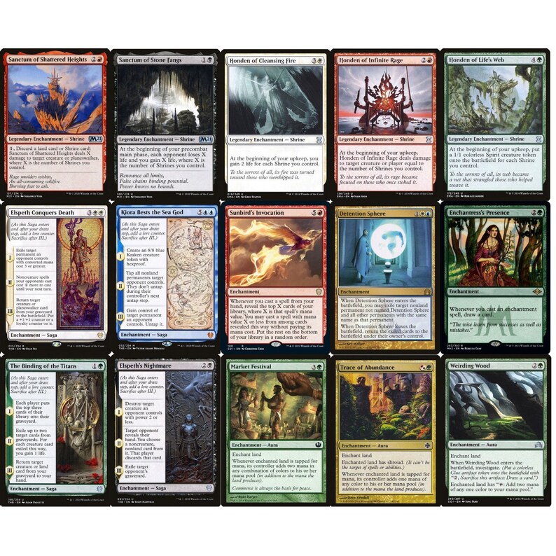 Commander Shrine Tribal Enchantment Deck - Jodah - 5 Color - EDH - MTG ...