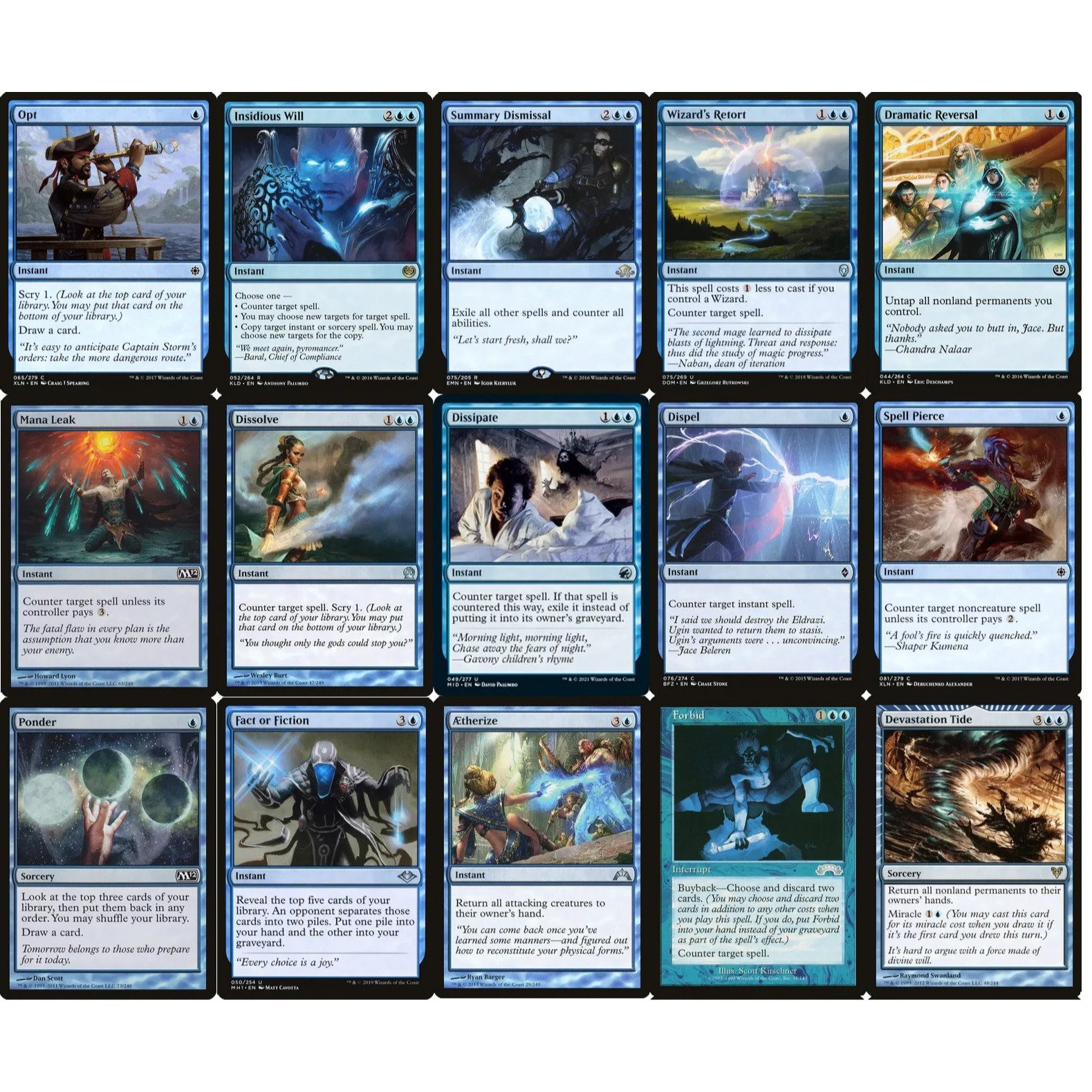 Commander Wizard Deck - EDH - Azami - Mono Blue -100 Card - MTG NM/M - Etsy