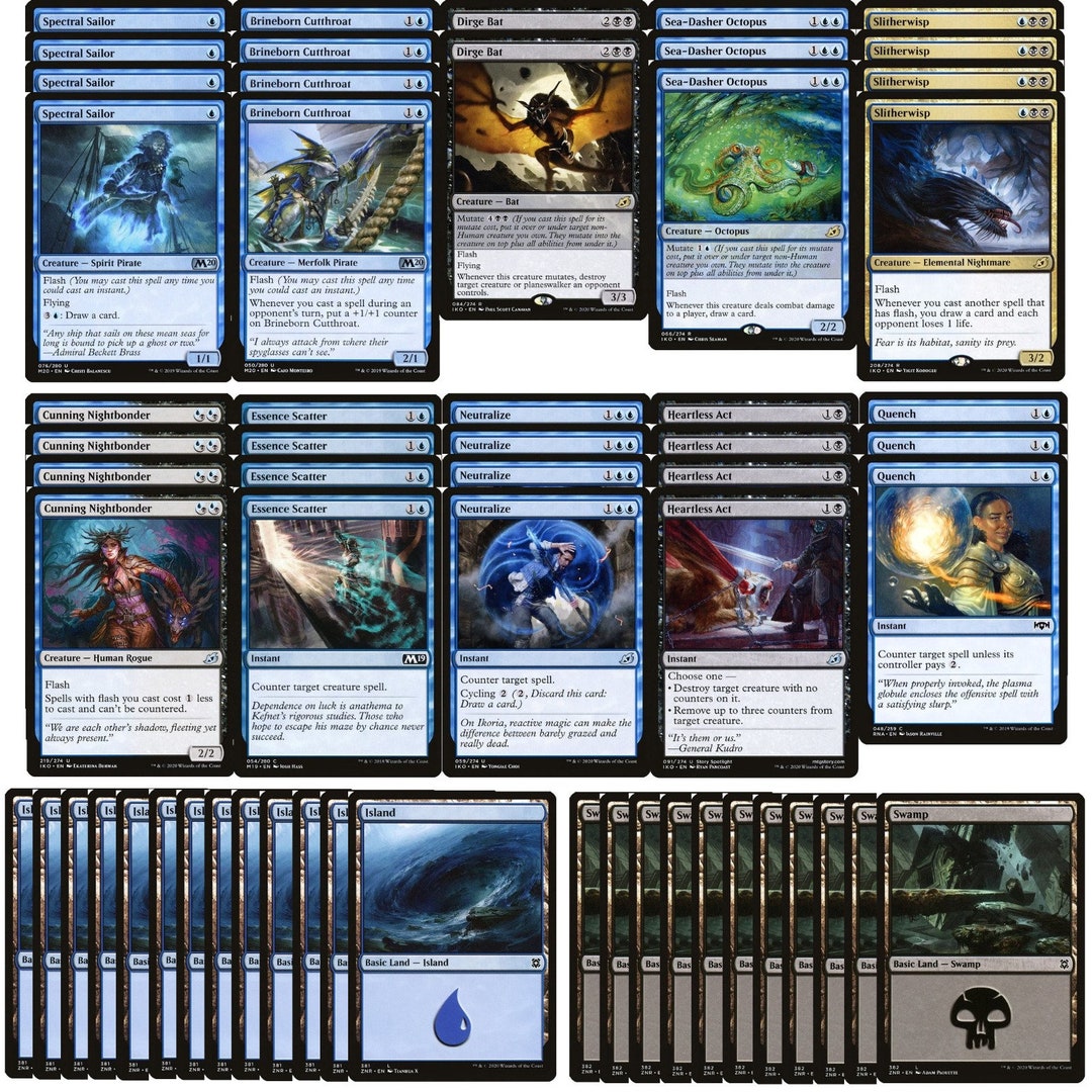 ELITE Dimir Flash Deck - Blue Black - Very Powerful - 60 Card - MTG! - Etsy