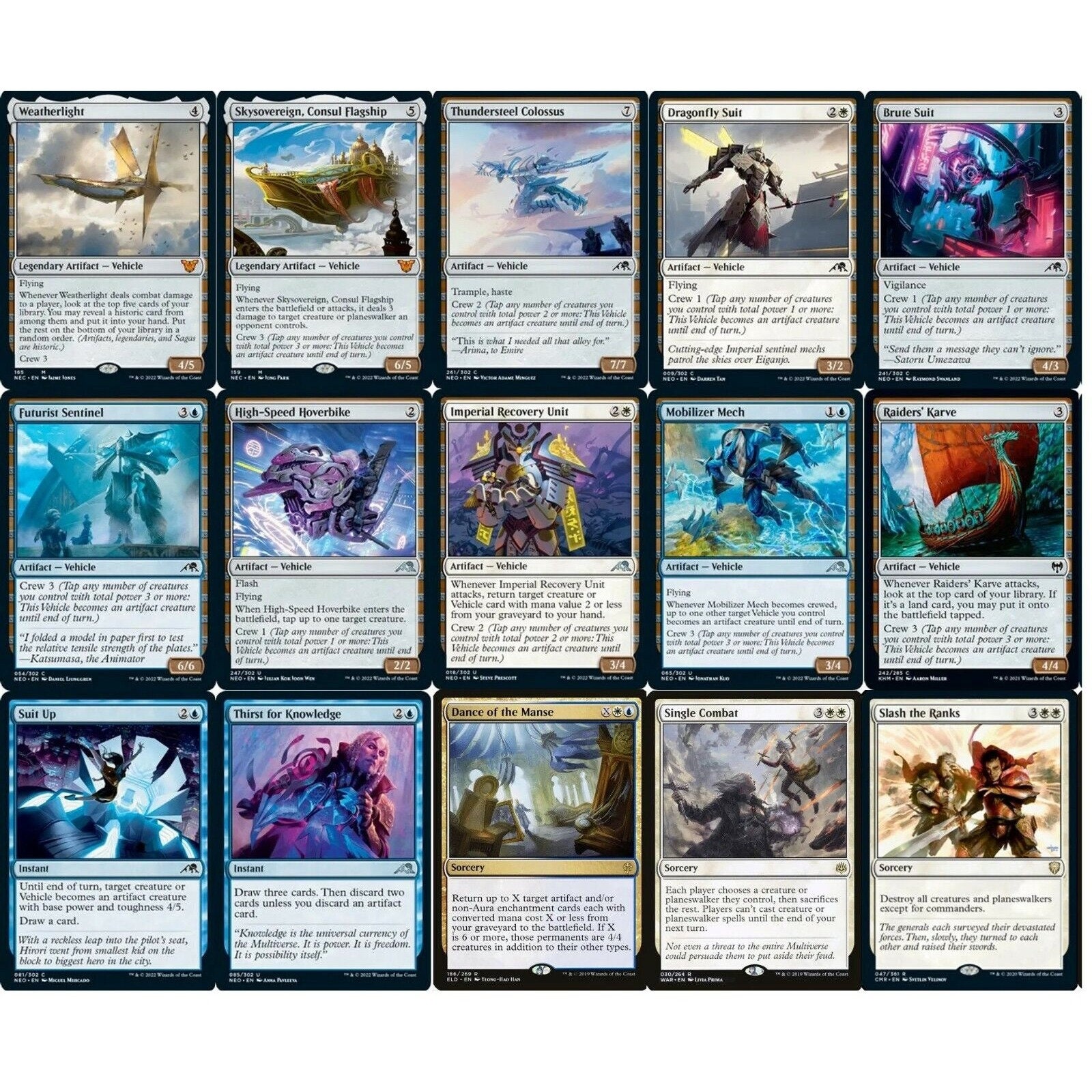 Elite Commander Jeskai Vehicles Deck Blue Red White EDH 100 Card MTG NM ...