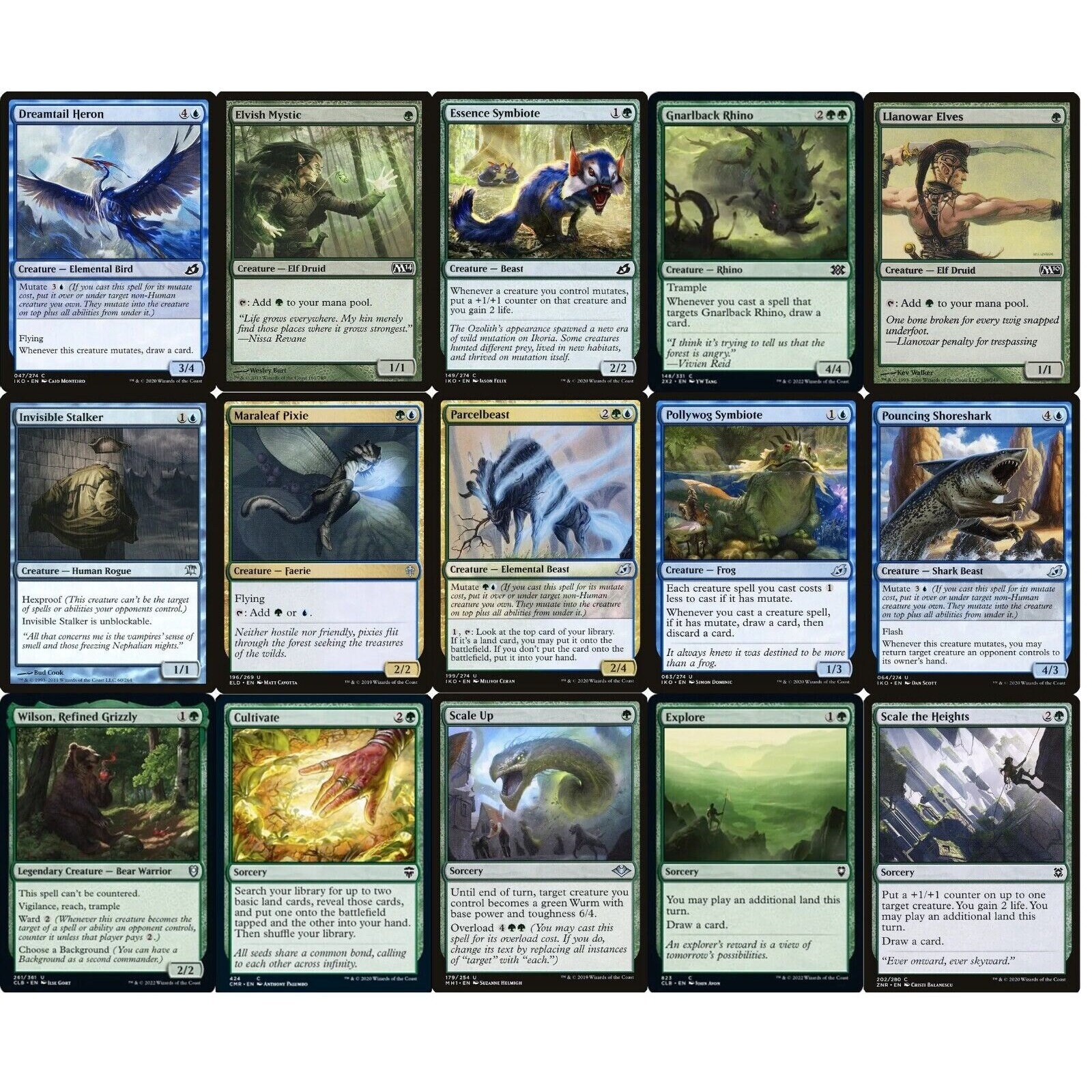 Elite Commander Mutate Deck - Ivy - Blue Green - EDH - 100 Card - MTG ...