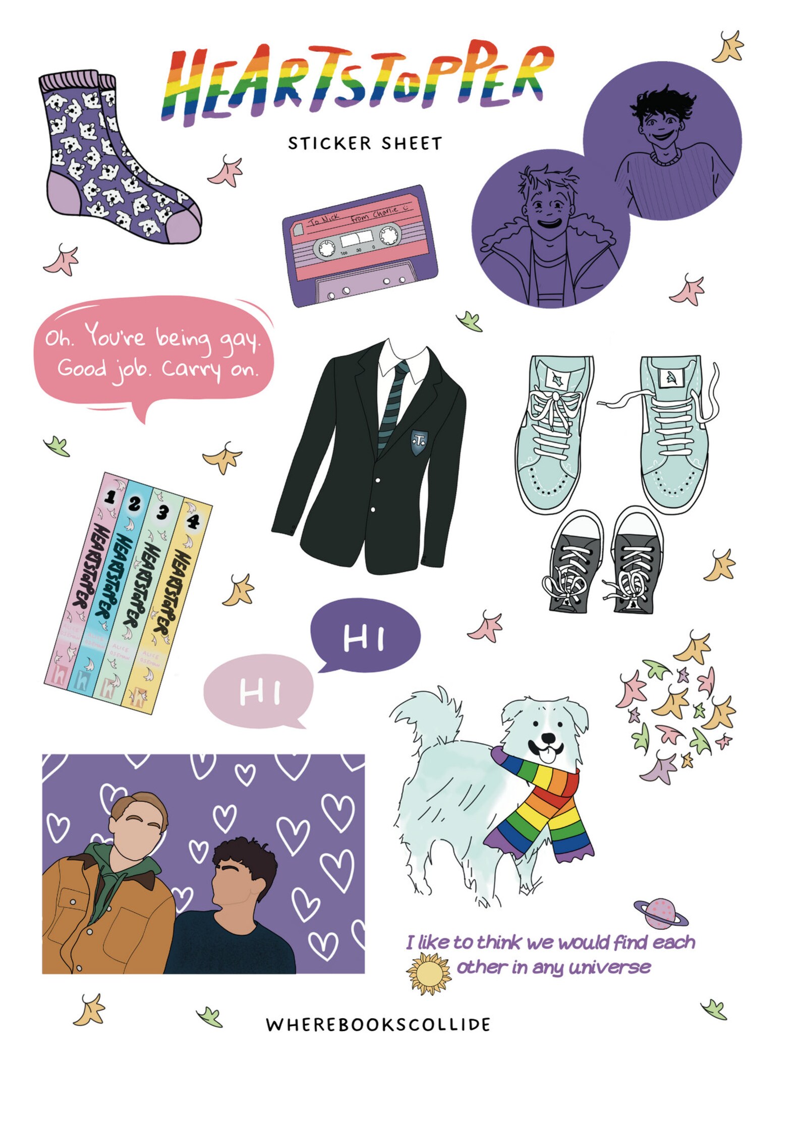 Heartstopper Sticker Sheet / Matte Sticker Sheet inspirado en - Etsy México