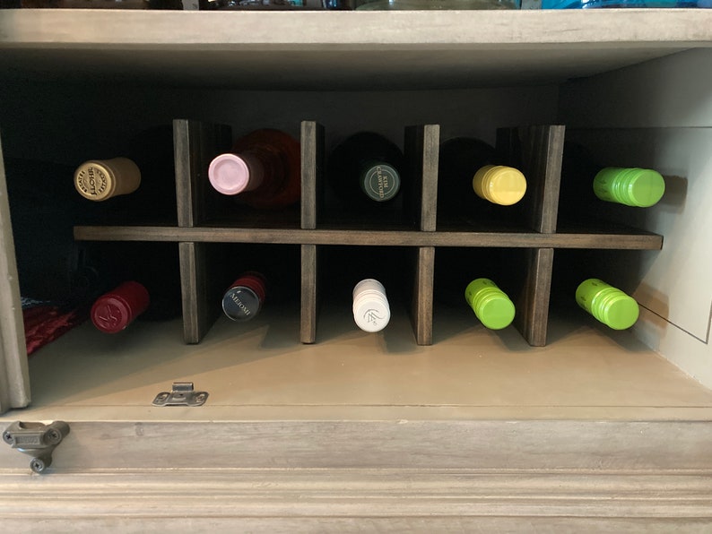 Solid Wood Wine Rack, Countertop Wine Rack, 6-10 Bottle Wine Rack, Wine ...