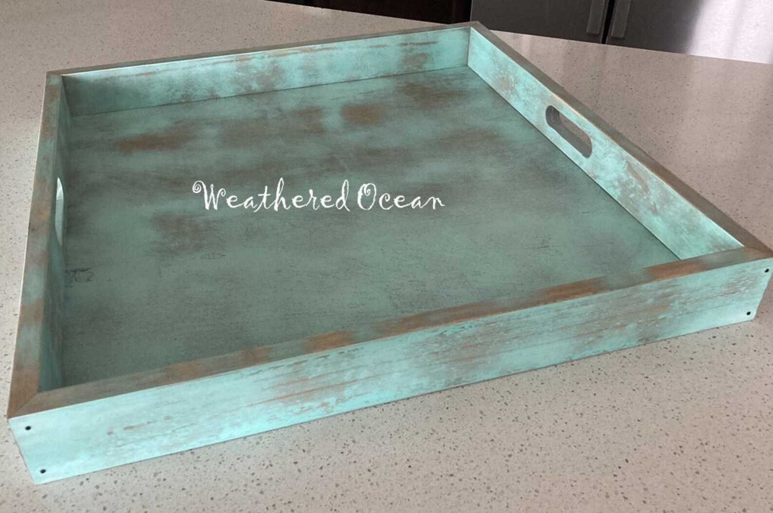 24" X 24" Large Wood Ottoman Tray/serving Tray - Etsy