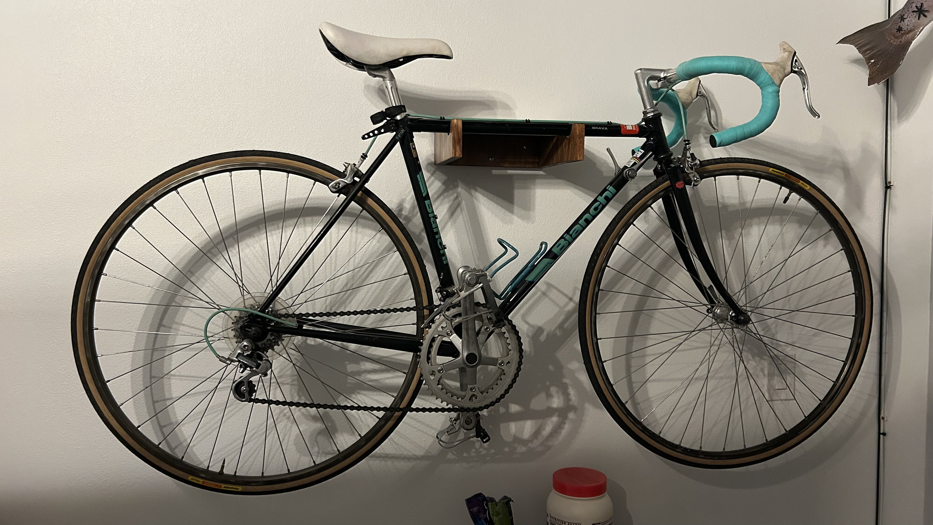 Wooden Bicycle Wall Mount Wood Bike Mount Bike Rack With - Etsy