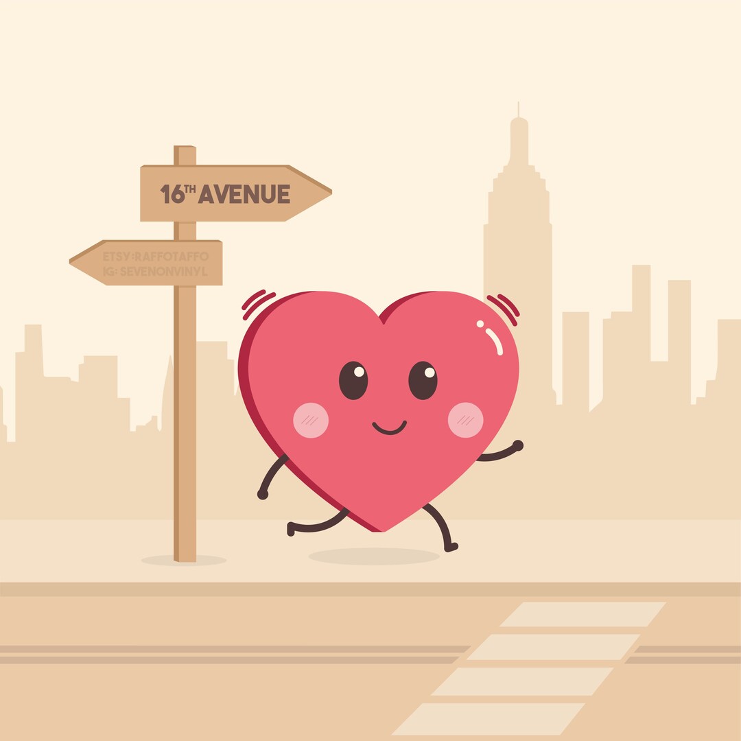 He Got My Heartbeat Skipping Down 16th Avenue - Etsy UK He Got My Heartbeat Skipping Down 16th Avenue - Etsy UK