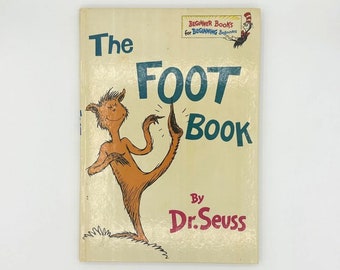 The Foot Book by Dr. Seuss, Vintage Hardcover Book, Beginning Beginner ...