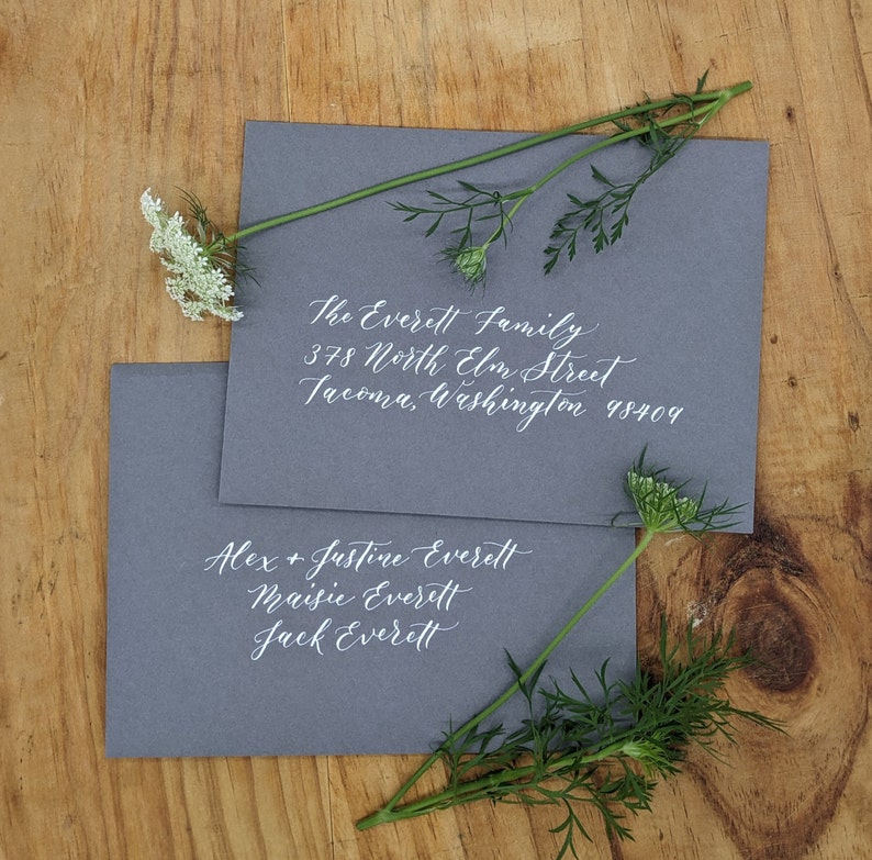Lulu Style Wedding Envelope Calligraphy • Sample • Do Not Buy! - Etsy