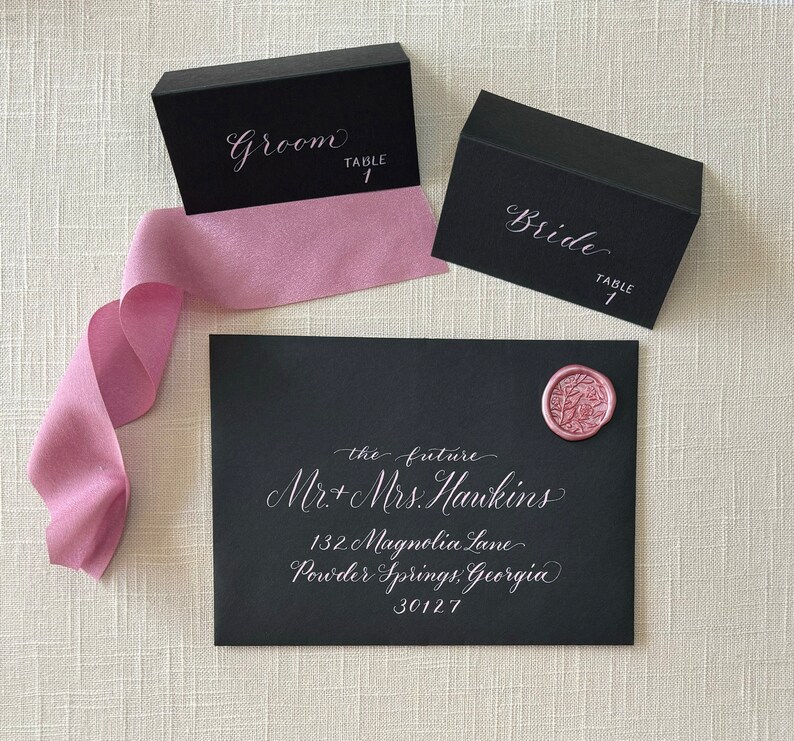 Tess Style Wedding Envelope Calligraphy • Sample • Do Not Buy! - Etsy