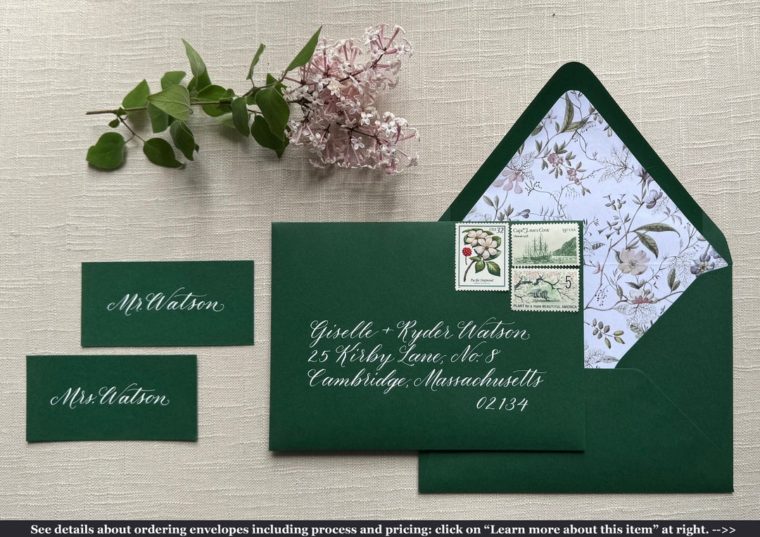 Tess Style Wedding Envelope Calligraphy • Sample • Do Not Buy! - Etsy