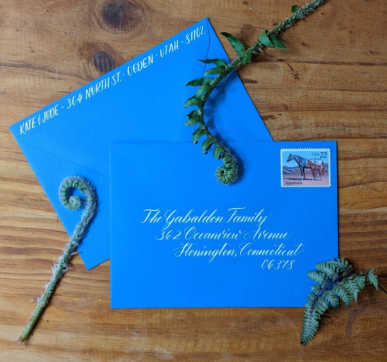 Tess Style Wedding Envelope Calligraphy • Sample • Do Not Buy! - Etsy