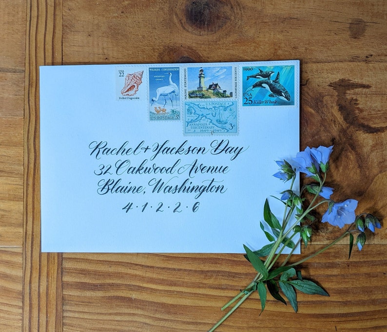 Tess Style Wedding Envelope Calligraphy • Sample • Do Not Buy! - Etsy