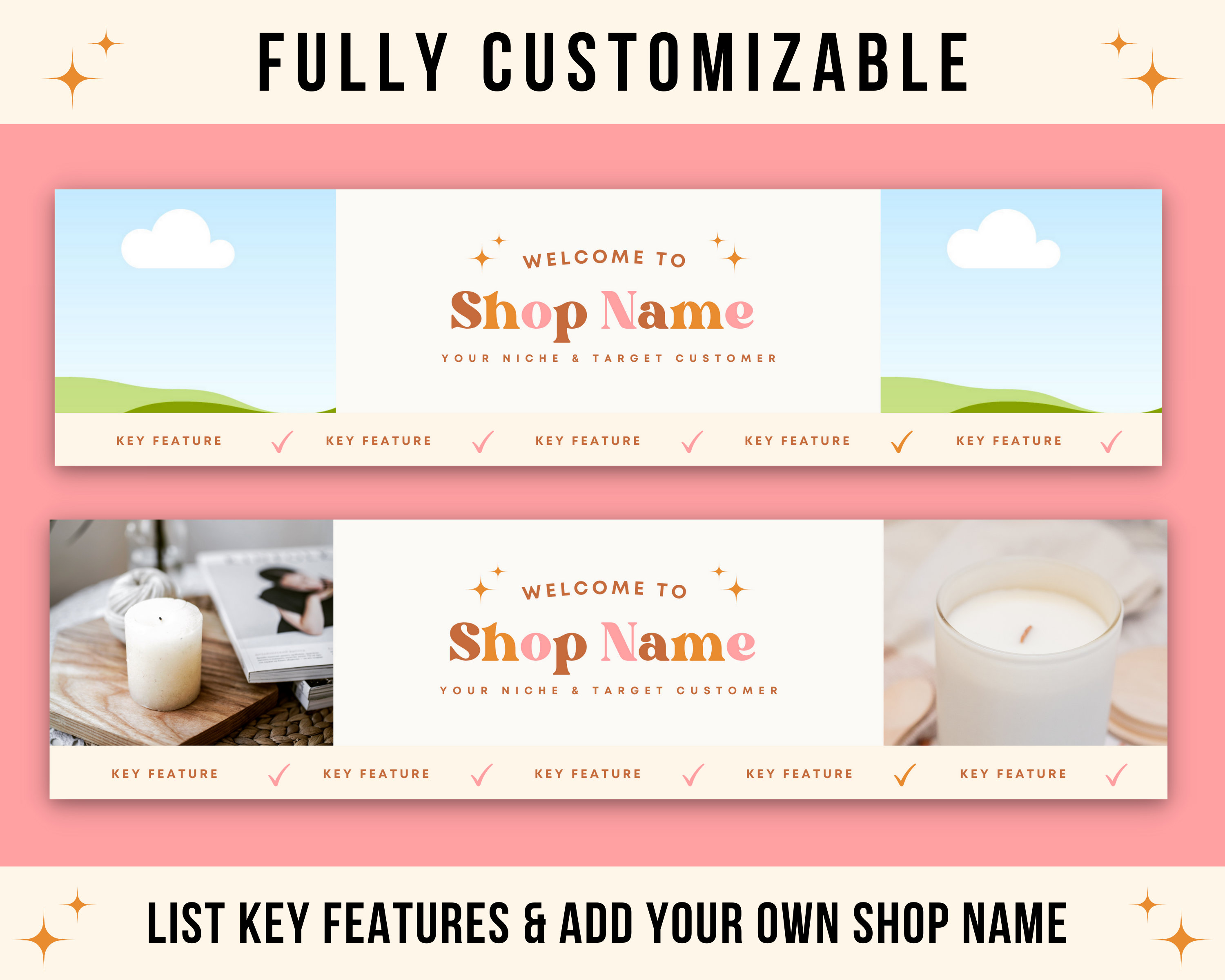 Etsy Shop Banner Template, Canva Templates, Shop Branding Kit, for New ...