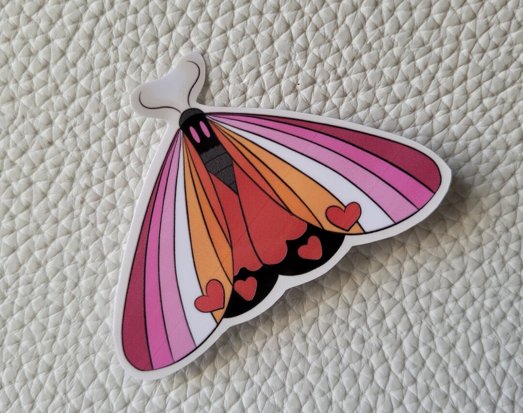 Lesbian Pride Moth 2.5 Sticker - Etsy