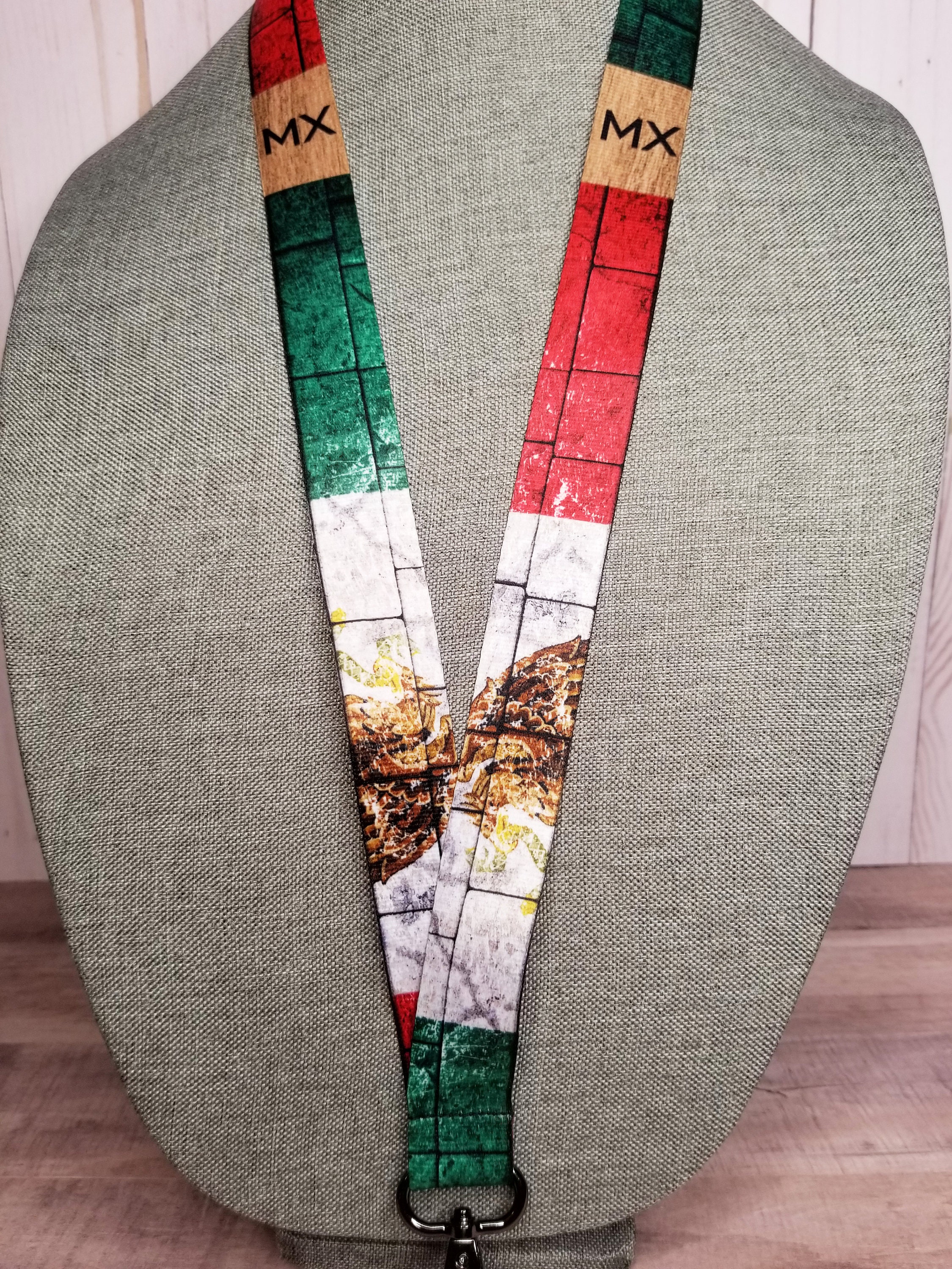 Mexican Lanyard for Keys or ID Badge, Mexico Flag Keychain - Etsy