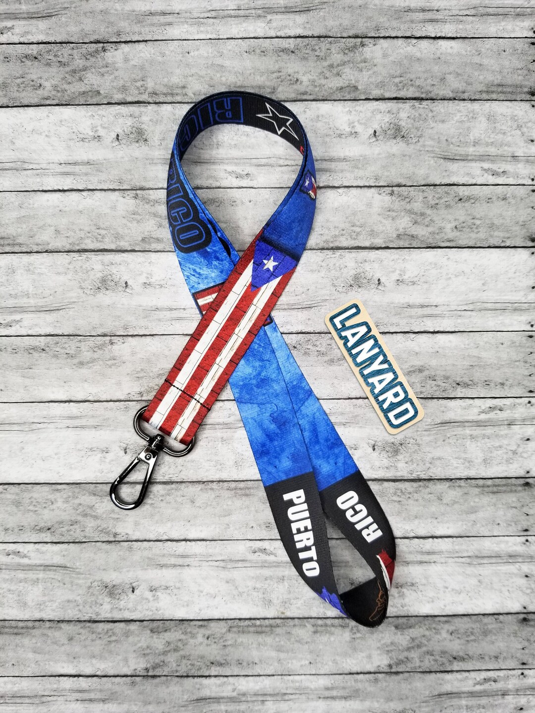 Puerto Rico Lanyard for Keys or ID Badge, Puerto Rican Flag, Boricua ...