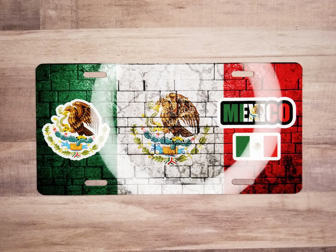 Mexico License Plate - Mexican Flag Car Plate - Etsy