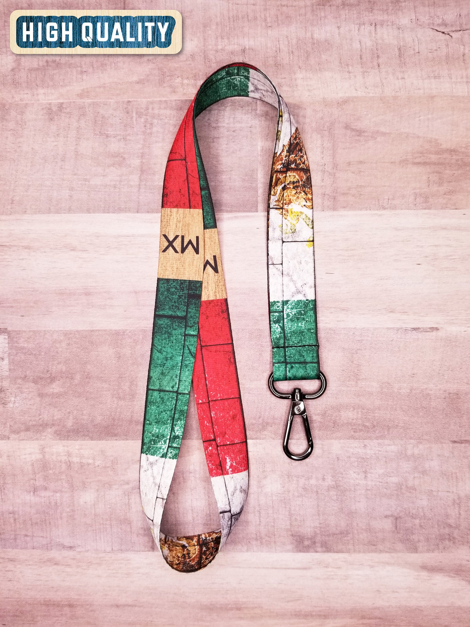 Mexican Lanyard for Keys or ID Badge Mexico Keychain Handmade - Etsy