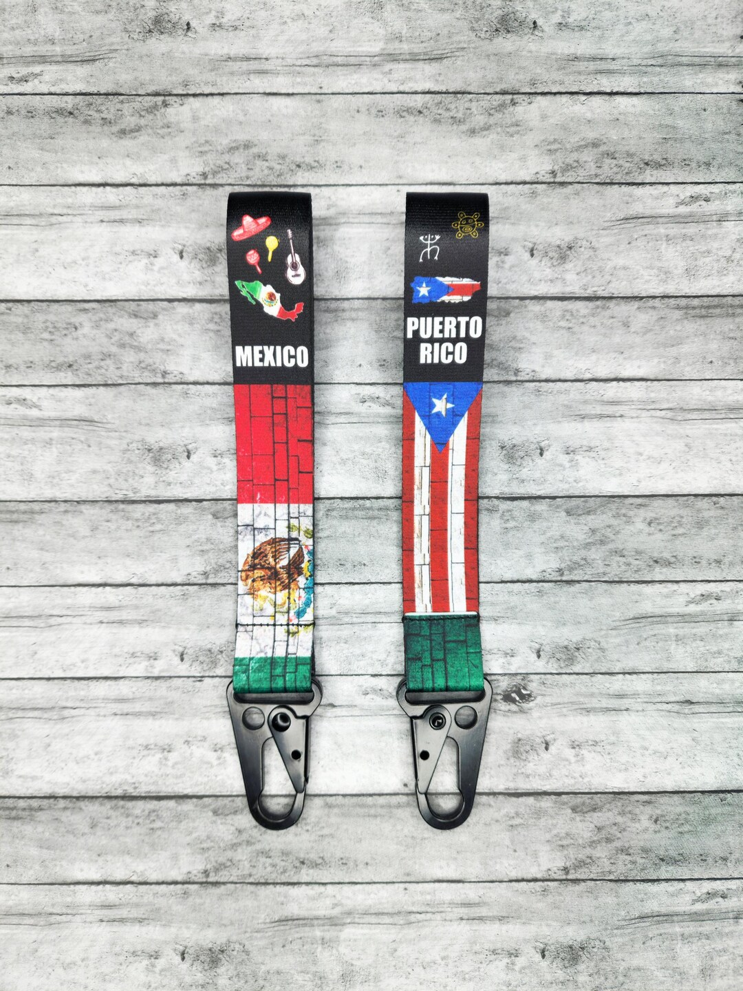 Mexico Puerto Rico Keychain | Puerto Rican and Mexican Key Holder ...