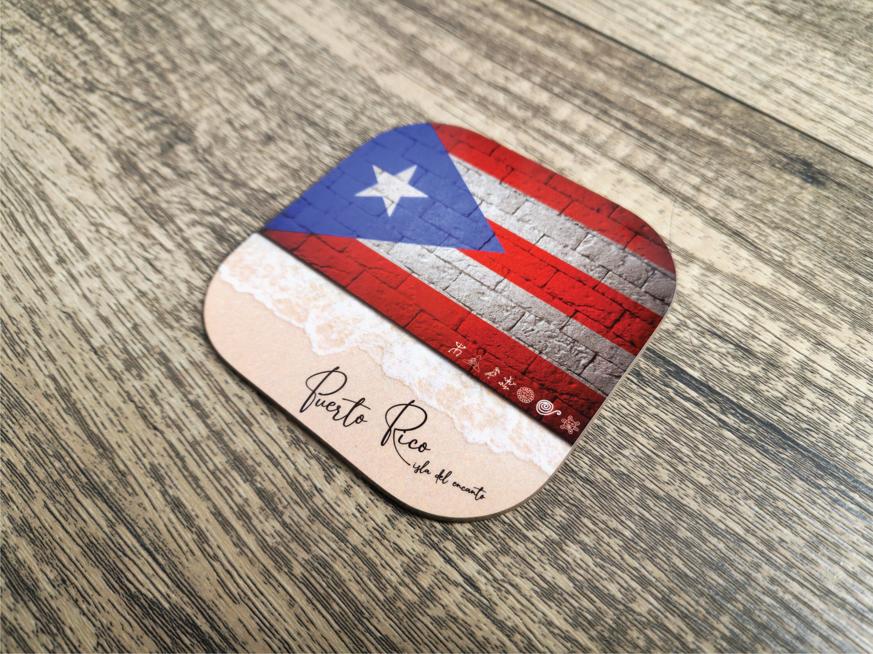 Puerto Rico Coaster Boricua Coqui Puerto Rican Flag WEPA - Etsy