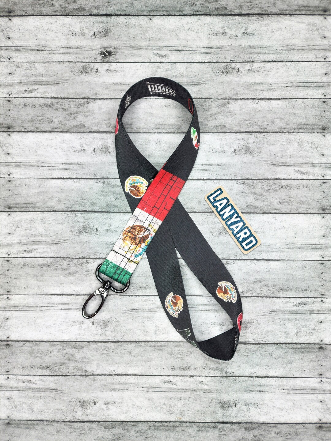 Mexico Lanyard for Key or ID Badge, Mexican Flag Key Holder, New Mexico ...