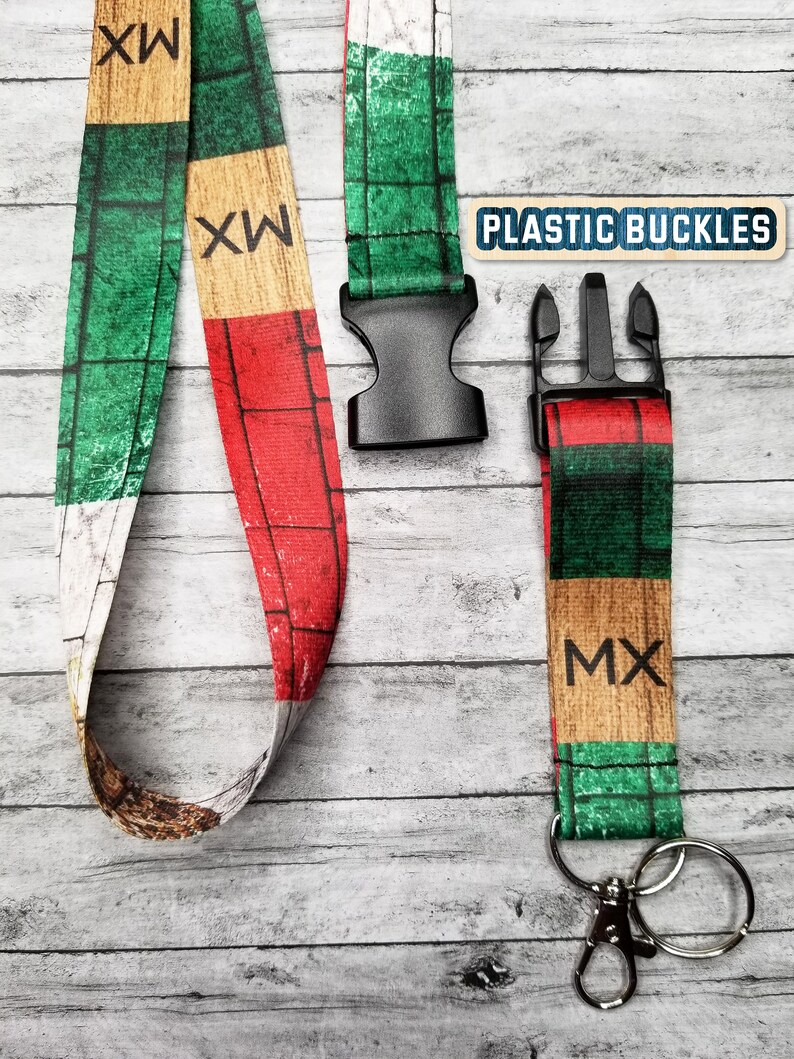 Mexican Lanyard for Keys or ID Badge, Mexico Flag Keychain - Etsy