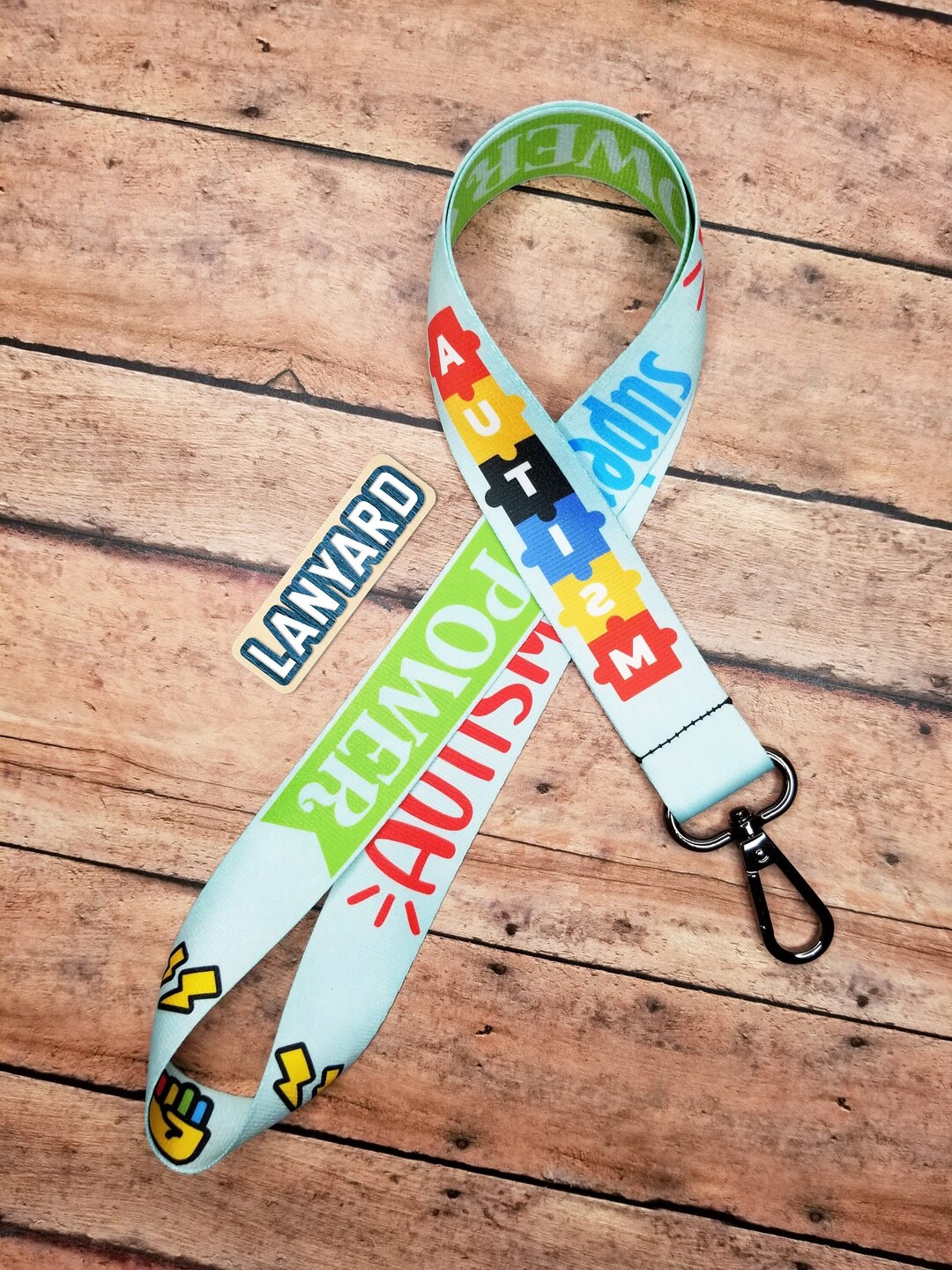 Autism Lanyard for Keys or ID Badge - Autism Awareness Keychain - Etsy