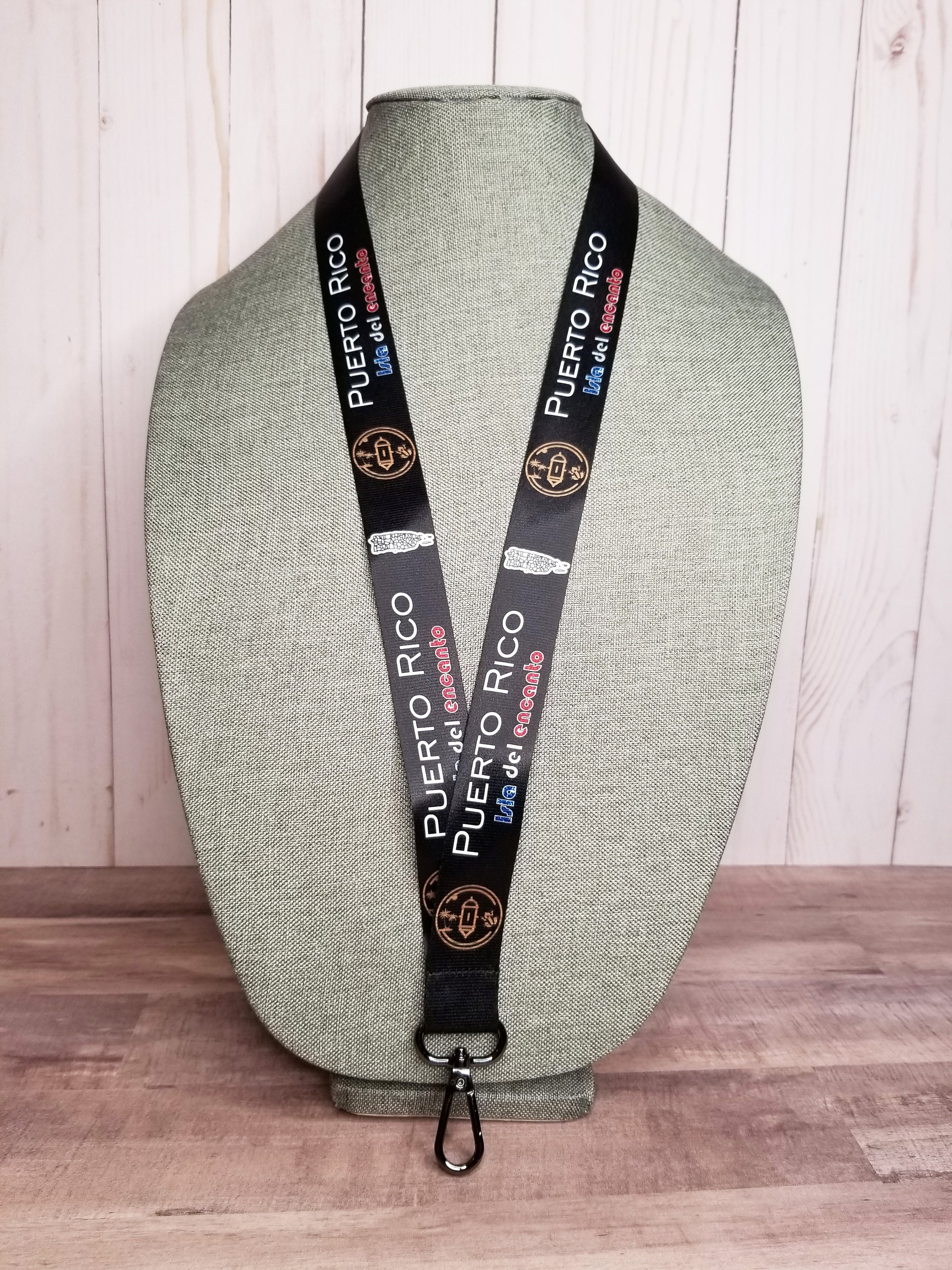 Puerto Rico Lanyard for Keys or ID Badge Unique Black - Etsy