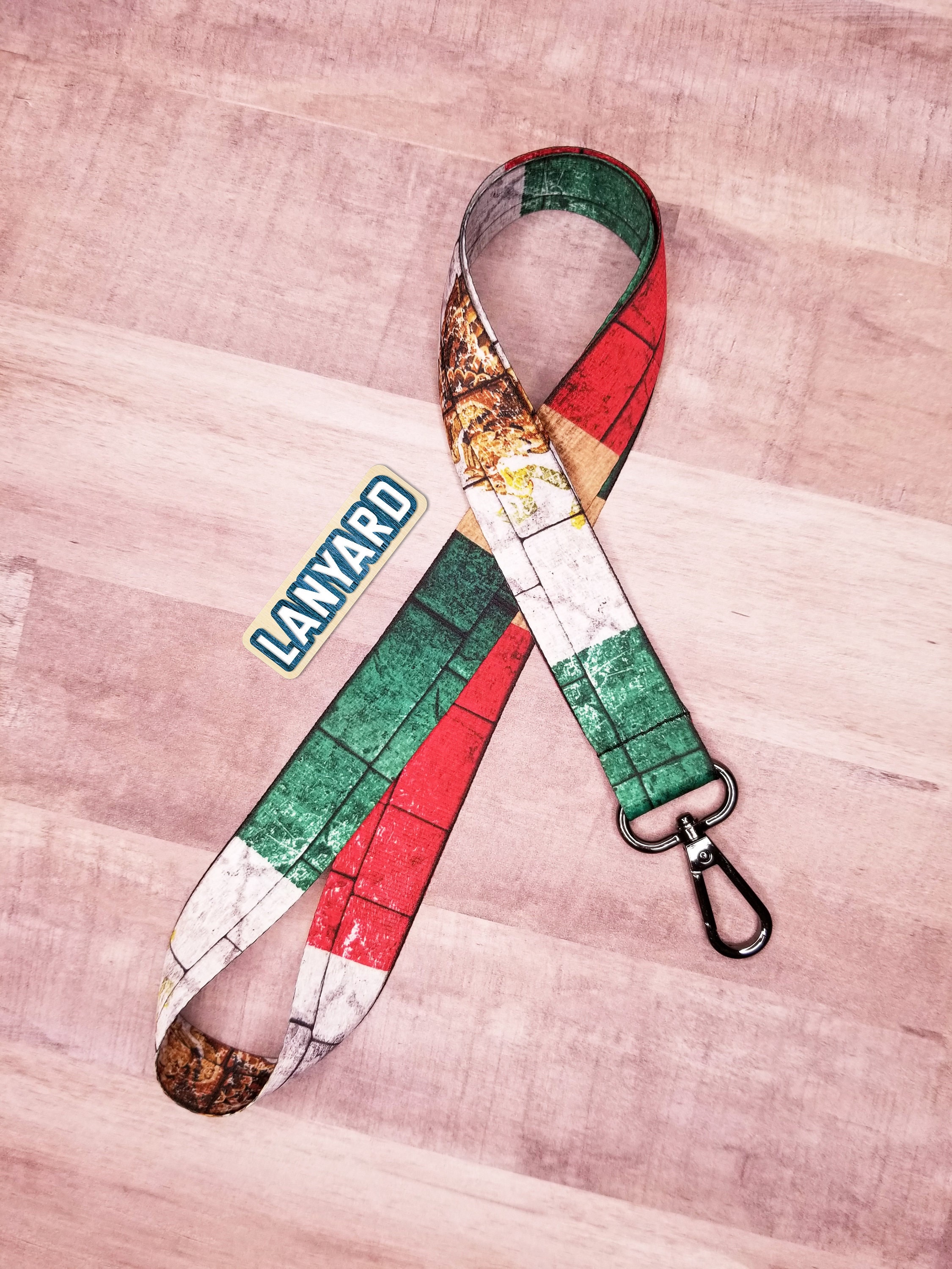 Mexican Lanyard for Keys or ID Badge Mexico Keychain Handmade - Etsy
