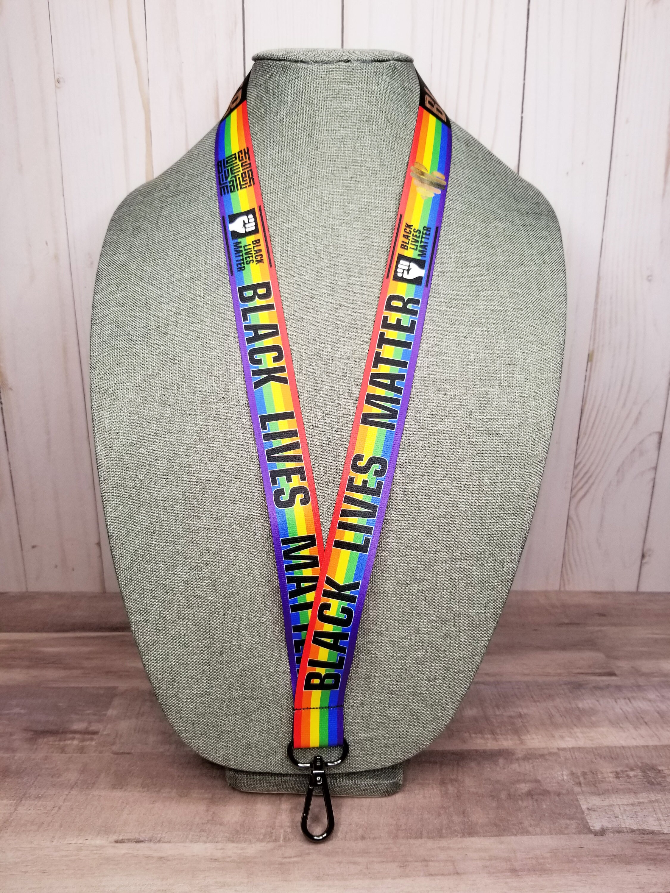 BLM Rainbow Lanyard for Keys or ID Badge Black Lives Matter - Etsy