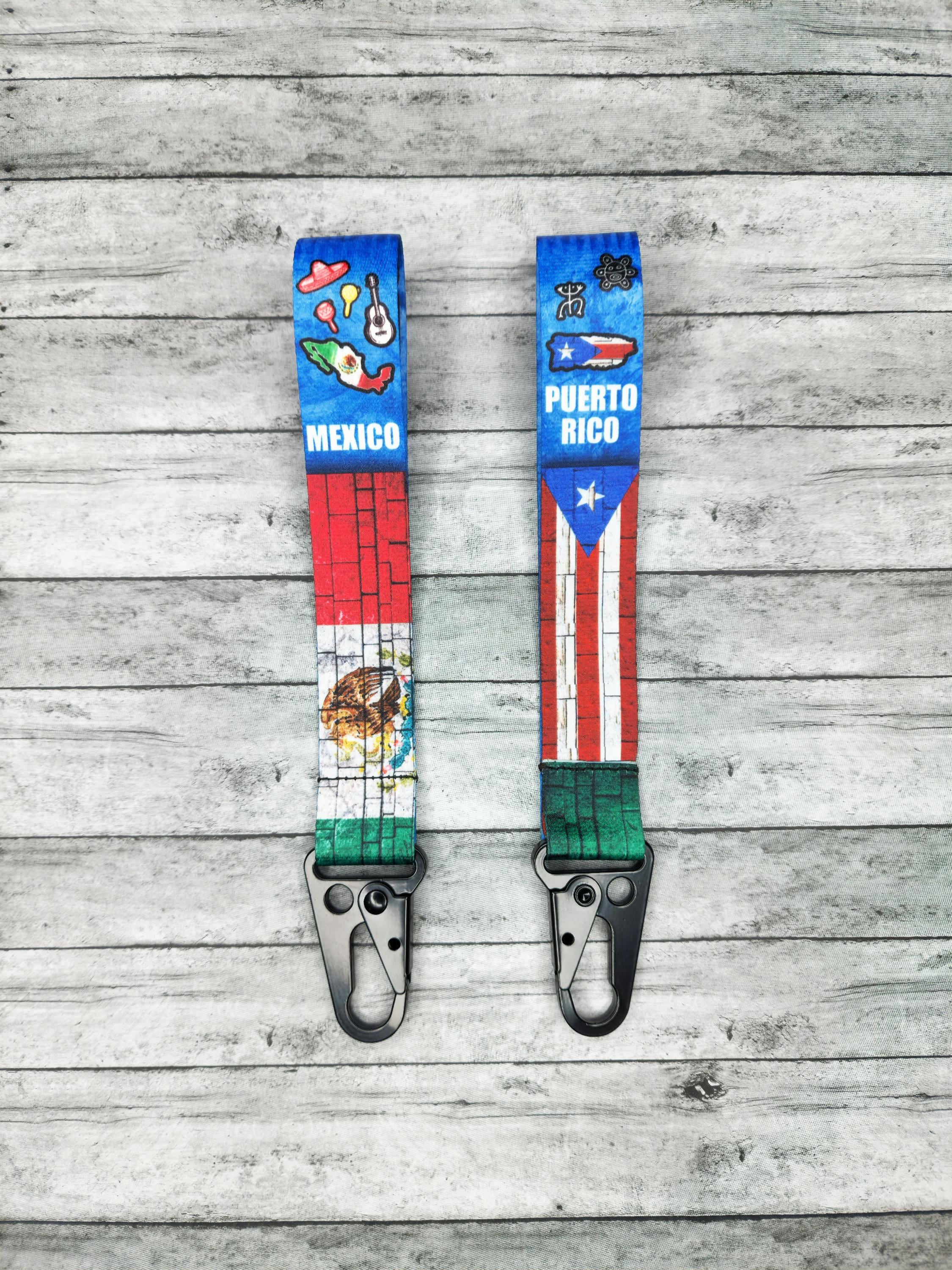 Mexico Puerto Rico Keychain | Puerto Rican and Mexican Key Holder ...