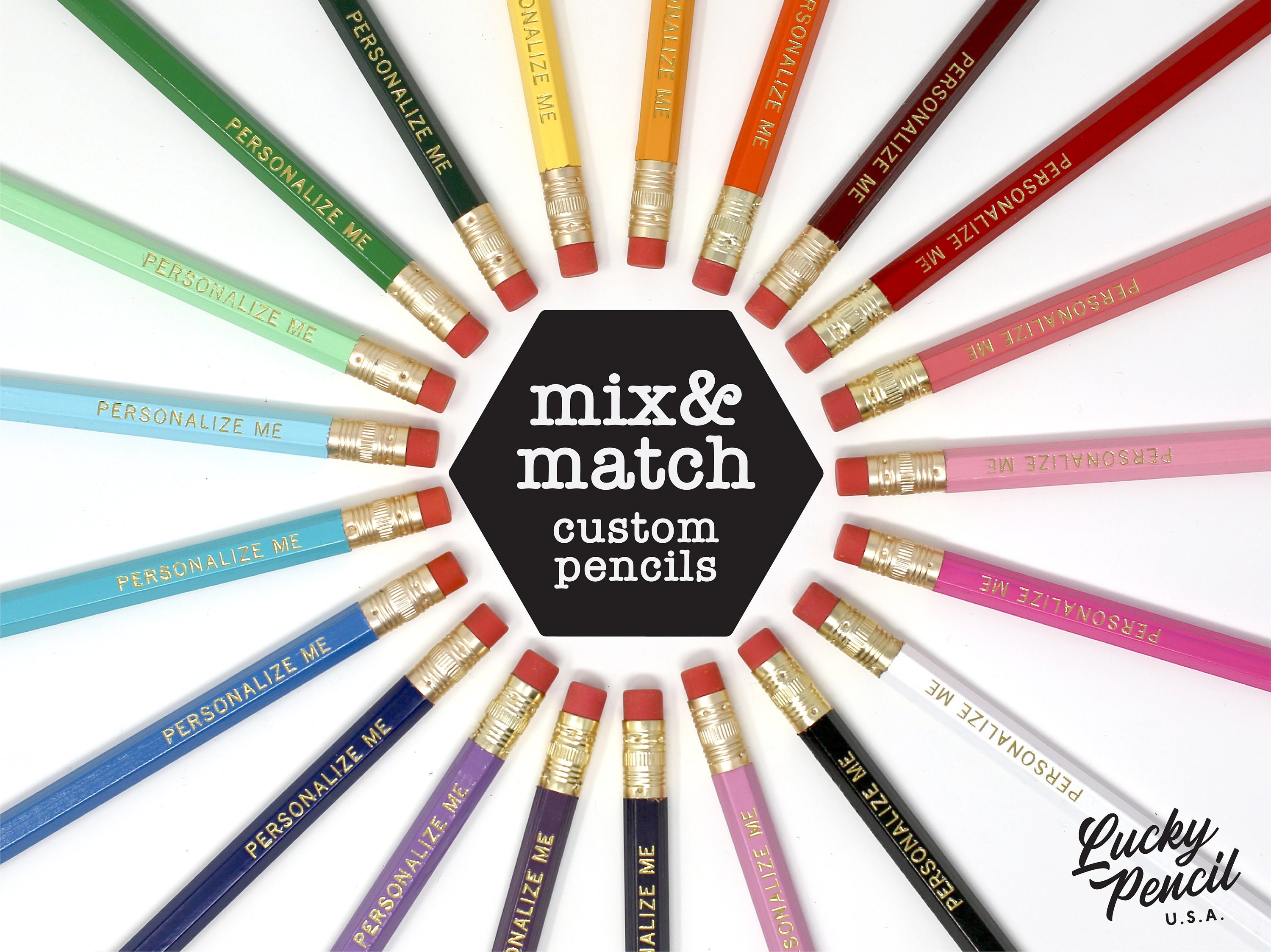 Custom Pencils. Mix and Match Pencil Set. Personalized - Etsy
