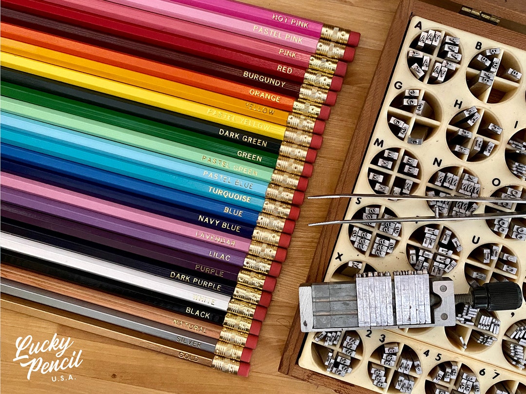 Custom Engraved Pencils: Mix and Match Colors, Personalized Gift - Etsy