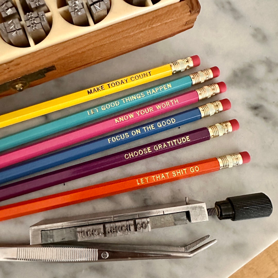 Words of Wisdom Pencil Set - Gift for Him, Gift for Her, Teacher Gift ...