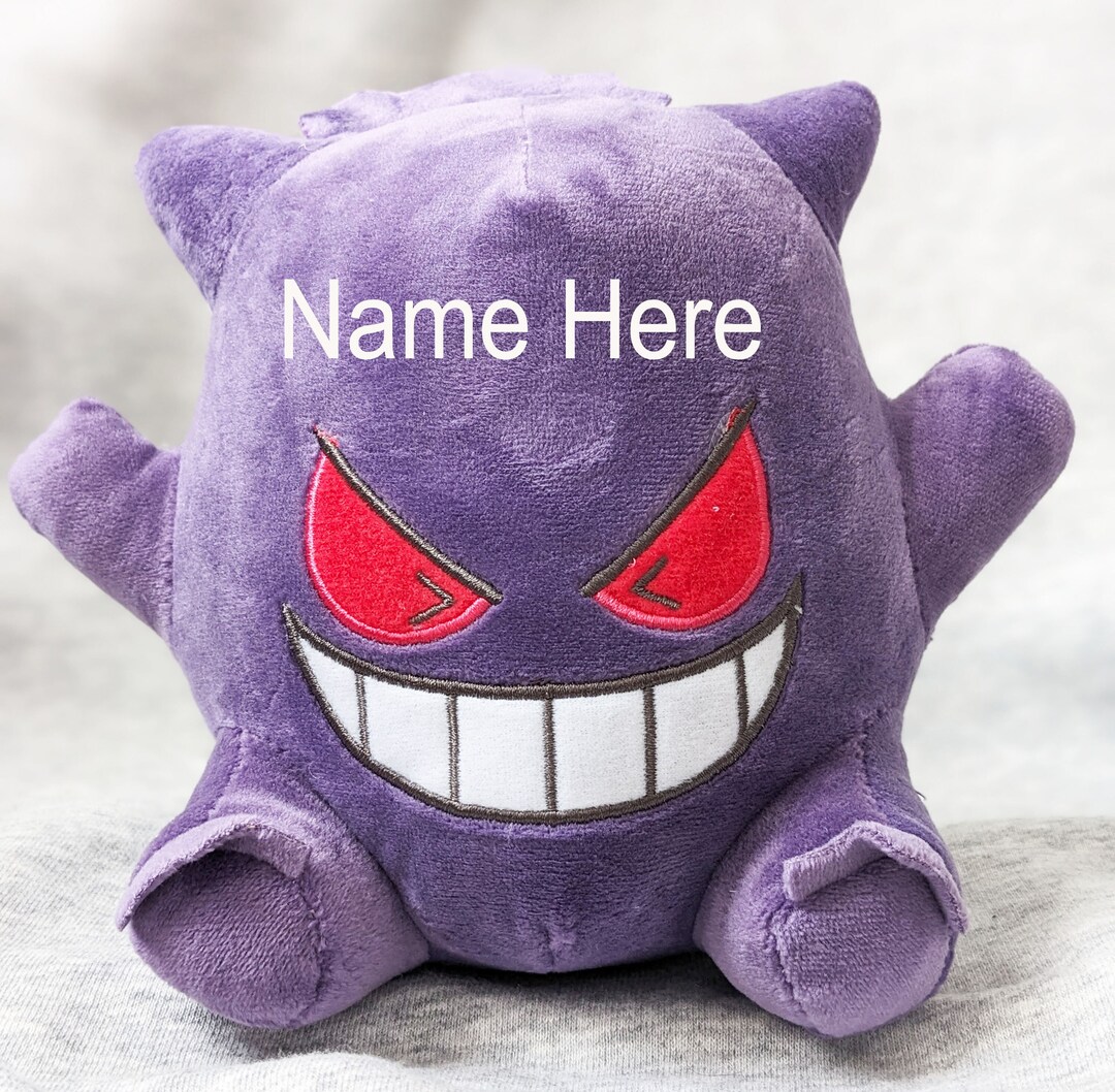 Personalized Gengar Pokemon Plush Toy, 6.5 Tall, 7 Wide, Customized ...