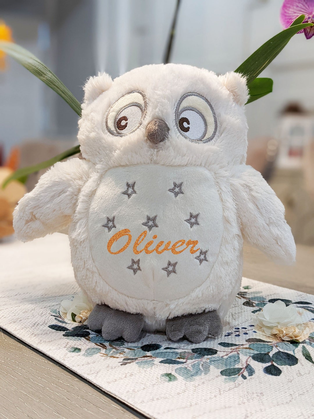 Personalized Ultra Soft Plush Owl Night Light and Plays Twinkle Twinkle ...