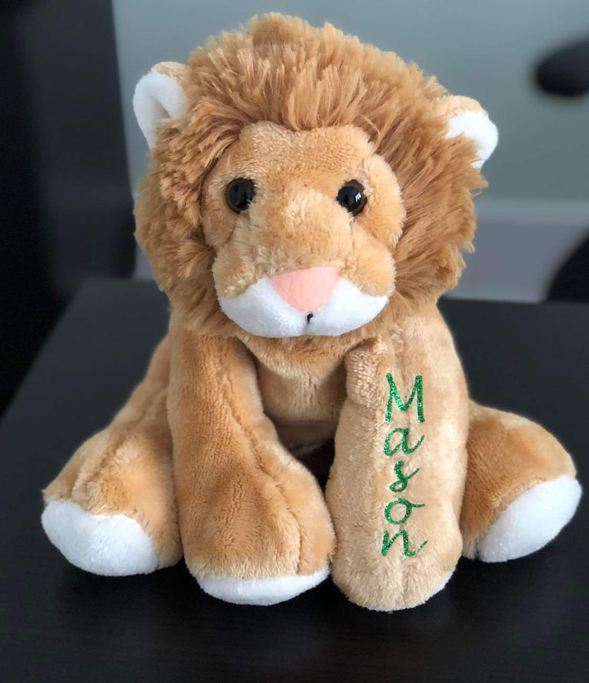 Personalized Lion Plush Lion Stuffed Animal Super Soft 7.5in - Etsy