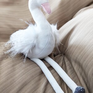 Personalized White Swan Princess Plush for Baby Girl or Boy Swan With ...