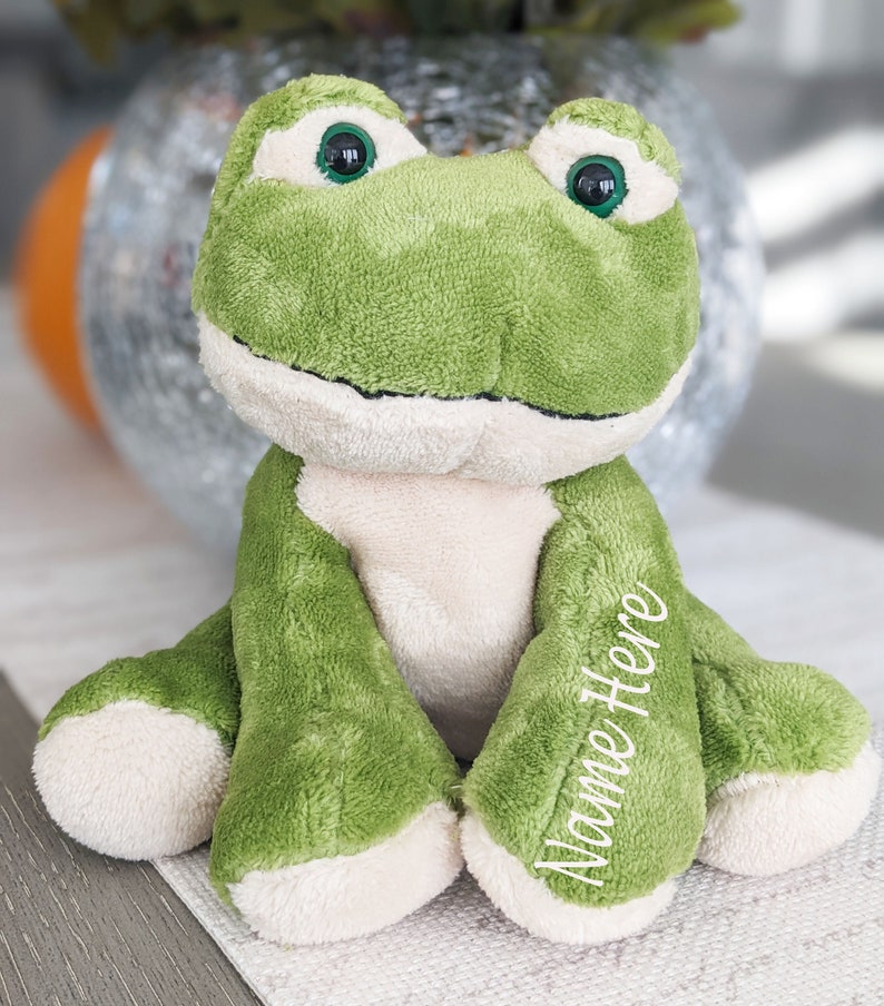 Personalized Frog Plush Froggy Stuffed Animal Super Soft 7.5in - Etsy