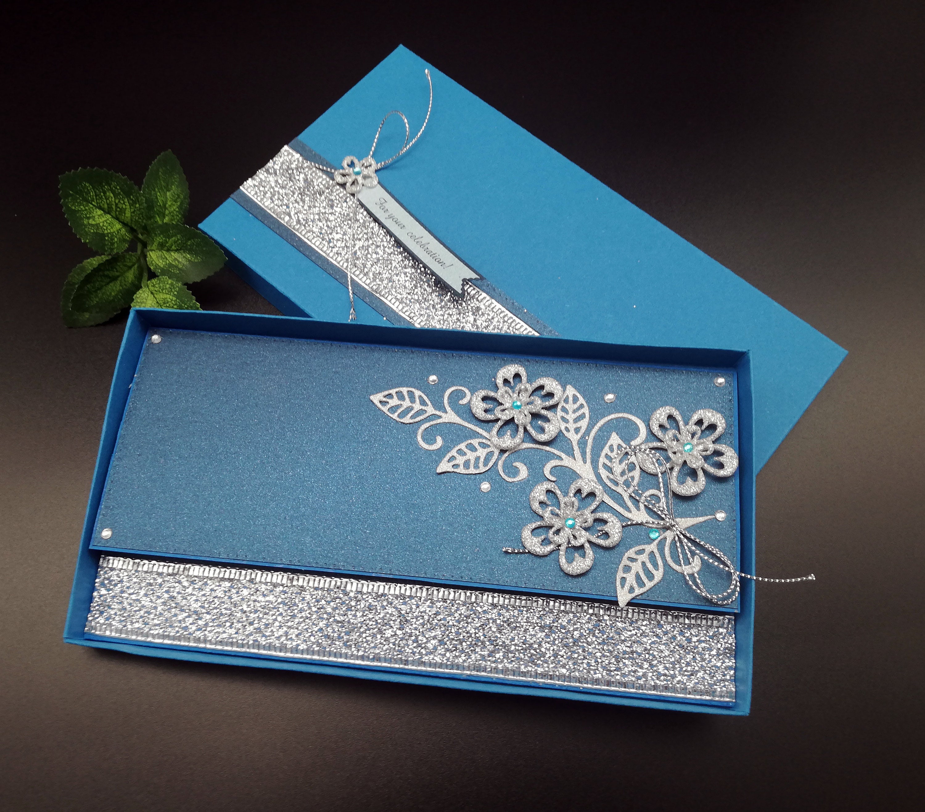 Handmade Blue and Silver Money Envelopemoney Walletgift Card - Etsy