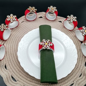 Christmas Napkin Rings,red Velvet Napkin Rings,napkin Rings With ...
