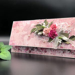 Handmade Money Envelope, Money Wallet With Flowers, Gift Card Holder ...
