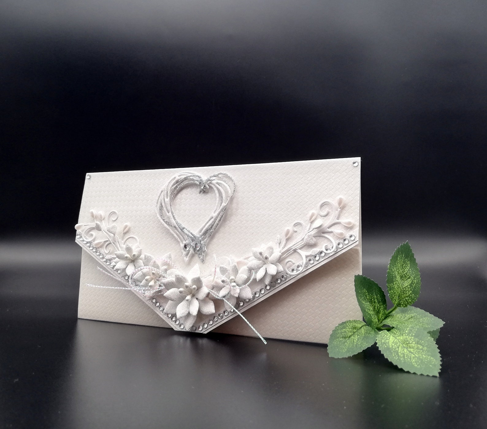 Handmade Wedding Envelope, Wedding Envelope for Money With Flowers ...