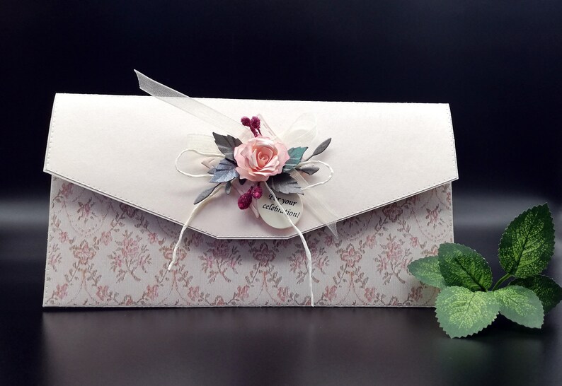 Handmade Pearl Cardboard Money Envelope: Floral Gift Box - Etsy