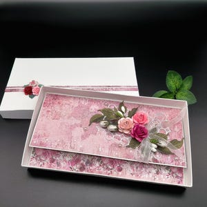 Handmade Money Envelope, Money Wallet With Flowers, Gift Card Holder ...
