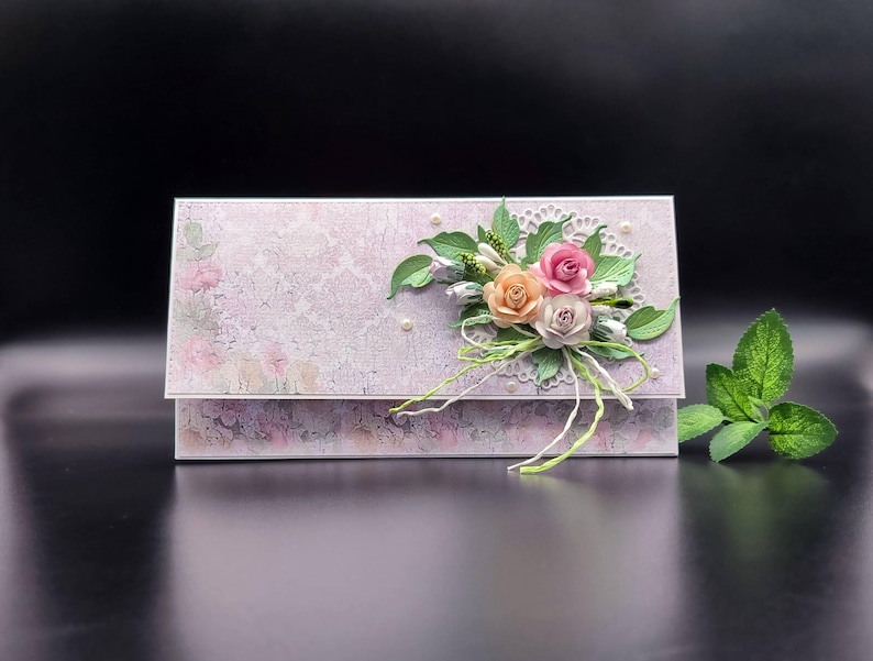 Handmade Floral Money Envelope: Gift Card Holder With Gift Box - Etsy