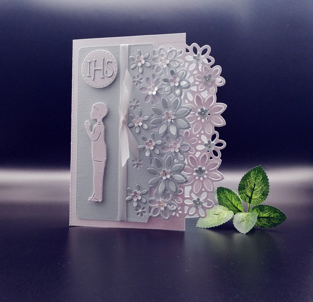 Handmade First Communion Card, Boy's Communion Greeting Card, Religious ...